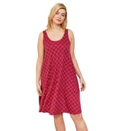 SHOWMALL Women's Plus Tank Dress Sleeveless Crew Neck Floral Beach ...