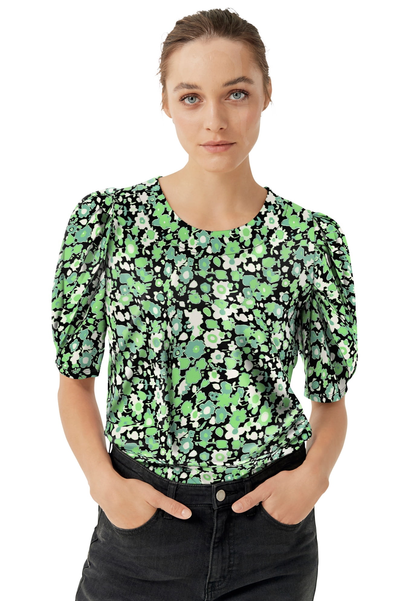 ellos Plus Size Sleeve Tee - Walmart.com