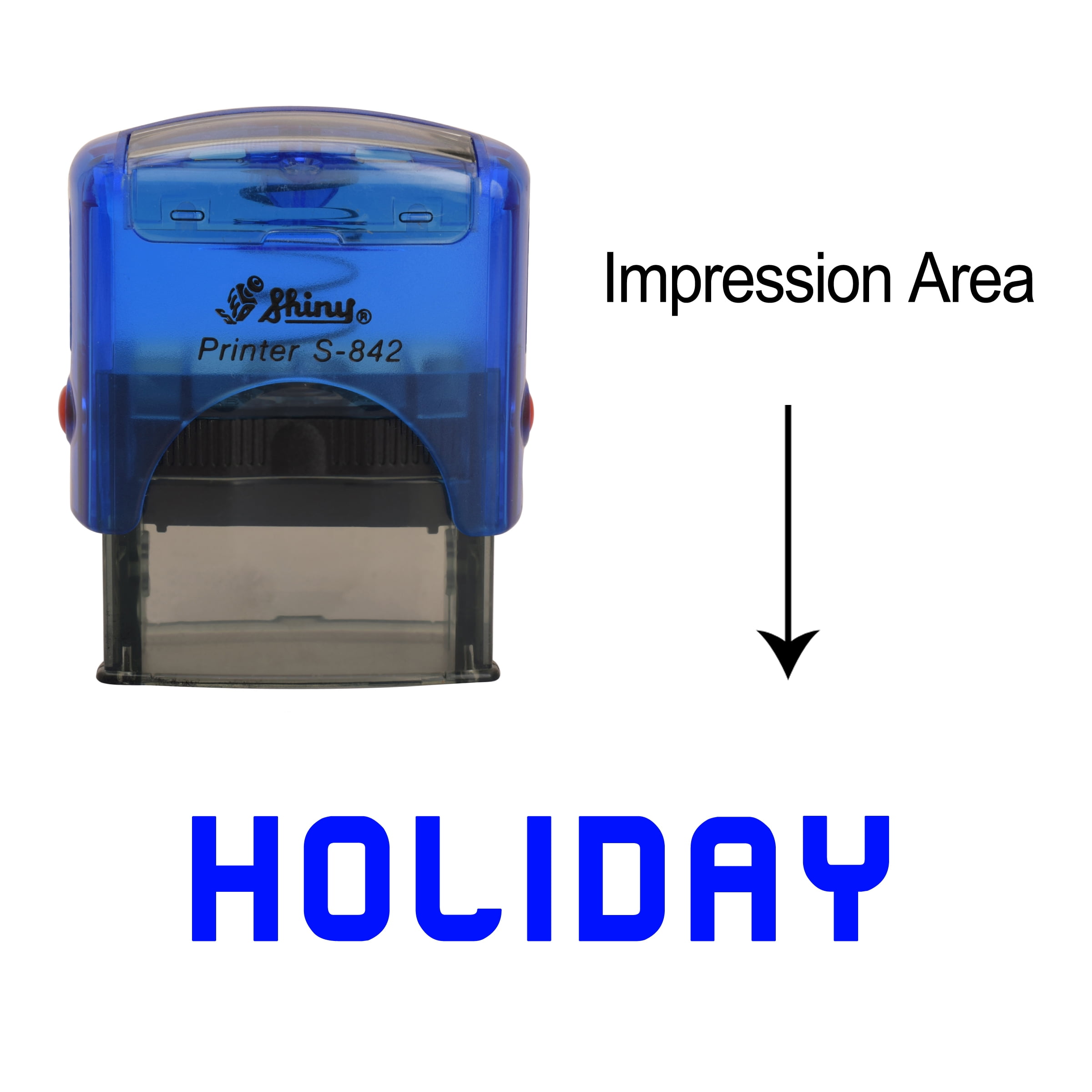 eloria Holiday Self Inking Rubber Stamp Business Custom Stamp Office ...