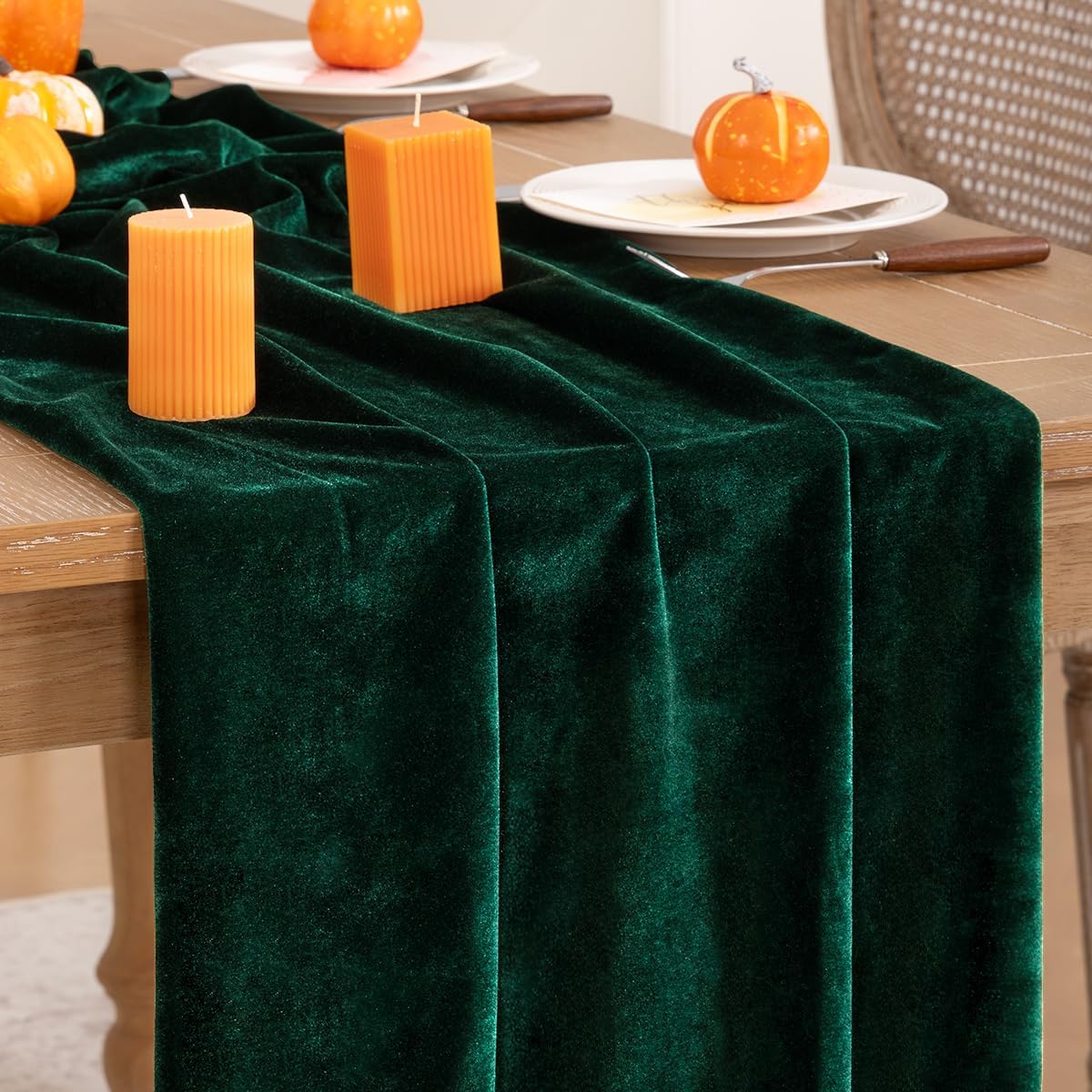 emerald green velvet table runner fall thanksgiving table runner 20 x ...