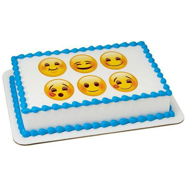 emoji Full of Smiles Edible Cake Topper Image - Walmart.com
