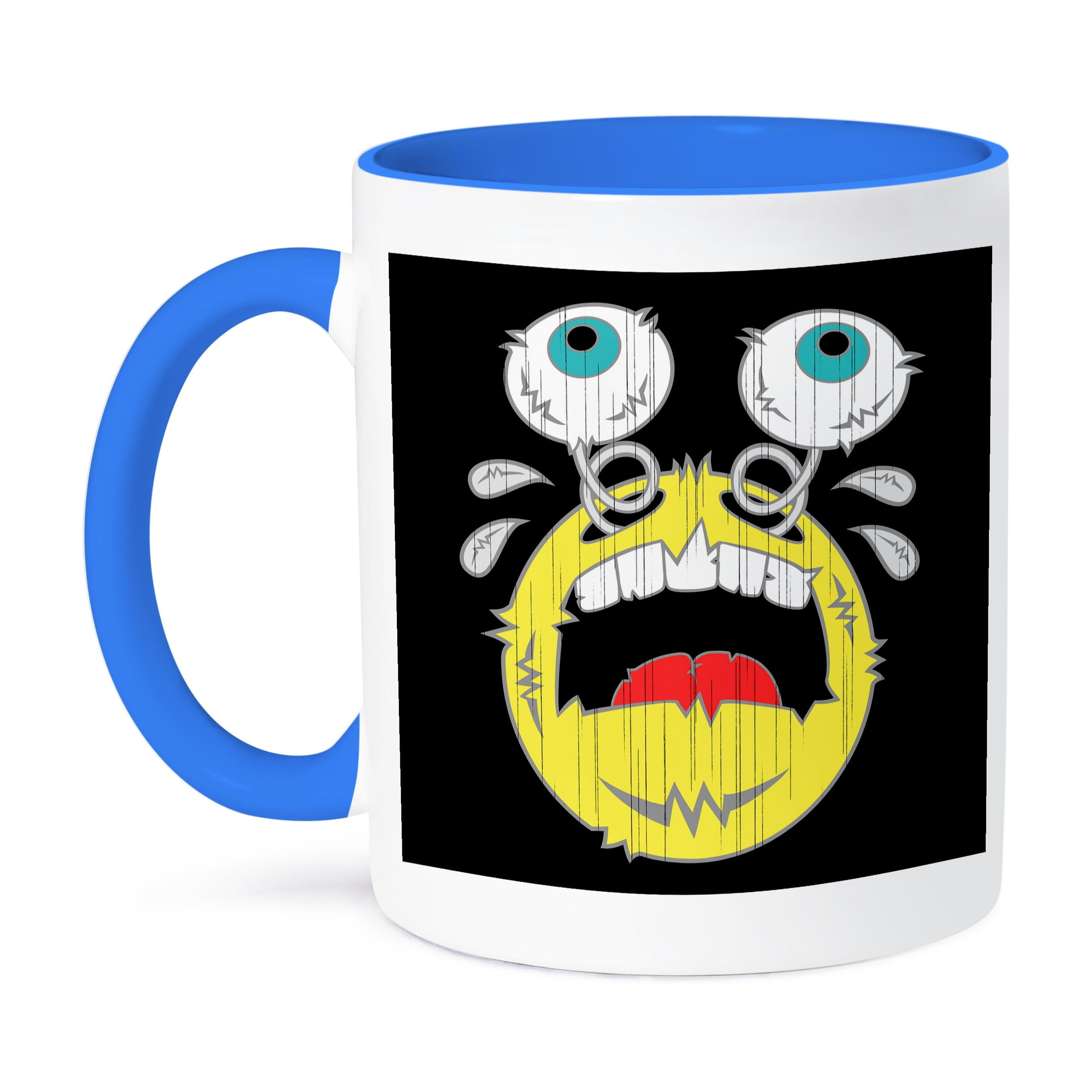 3dRose, emoticon, distressed image, freakin crying, gray lineart on ...