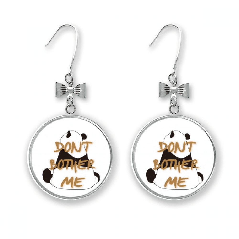 emotional conflict negative refusal bow earrings drop stud pierced hook ...