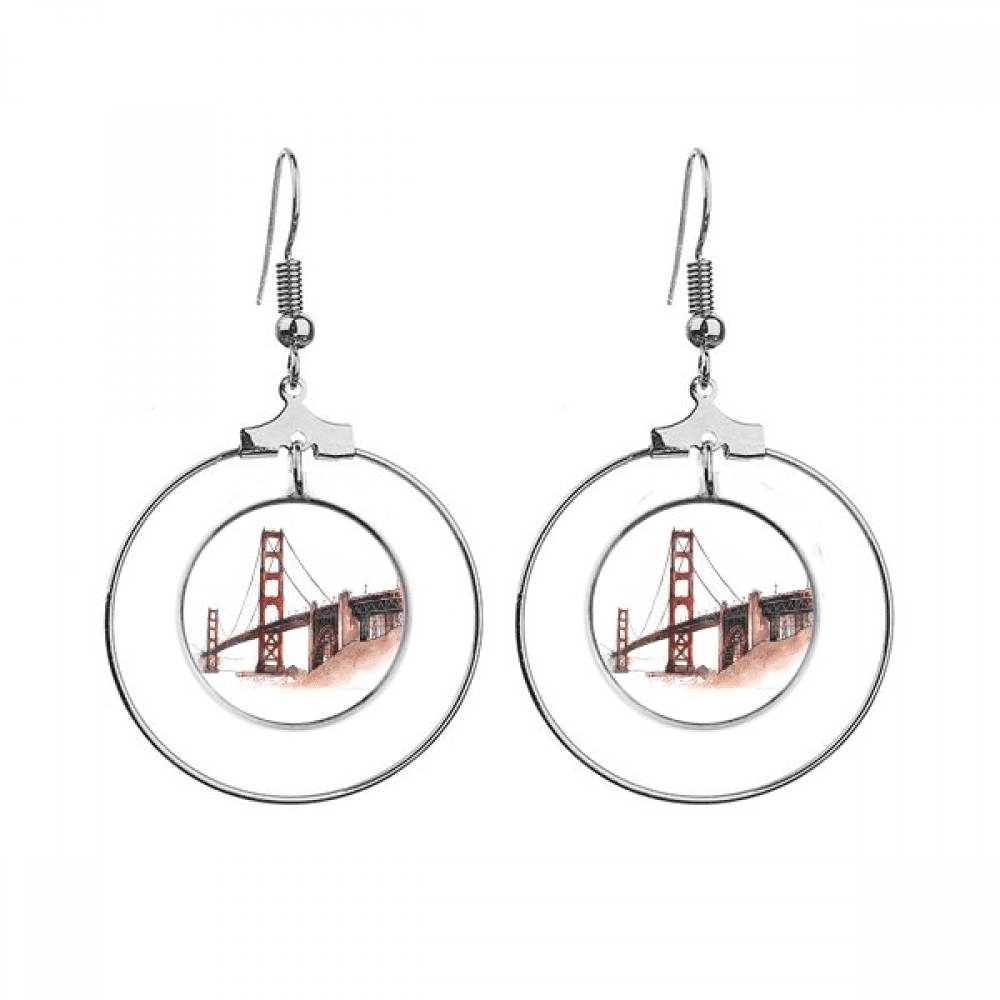en gate bridge in amecalifornia earrings dangle hoop jewelry drop ...