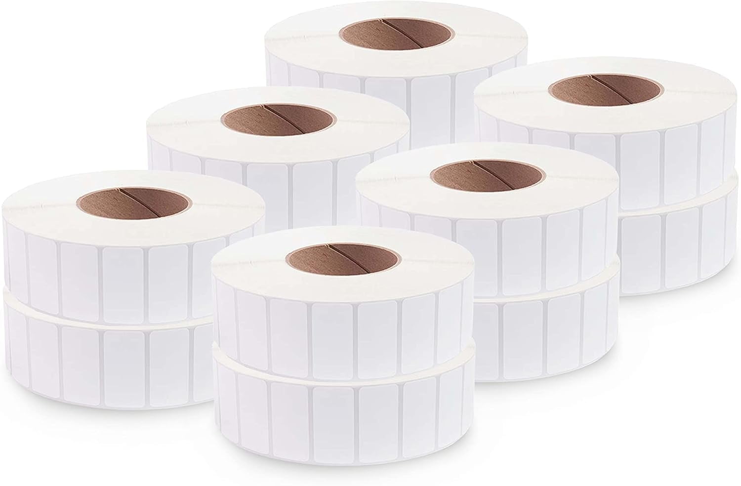 enKo (12 Rolls, 15600 Labels) 2 x 1 inches Perforated Adhesive Direct ...