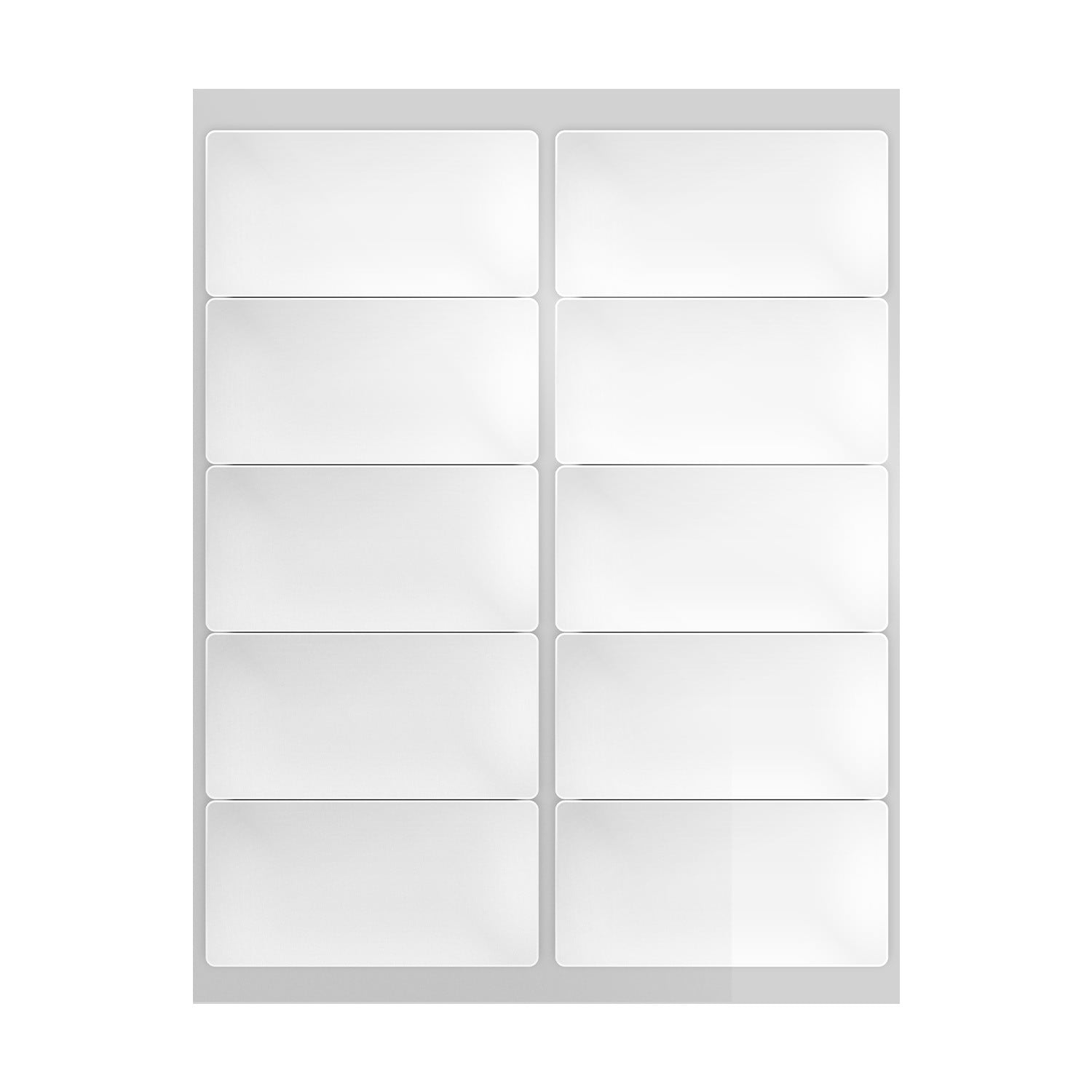 enKo - 2 x 4 Inch Label - White Blank - 10 Up Address Mailing Labels ...