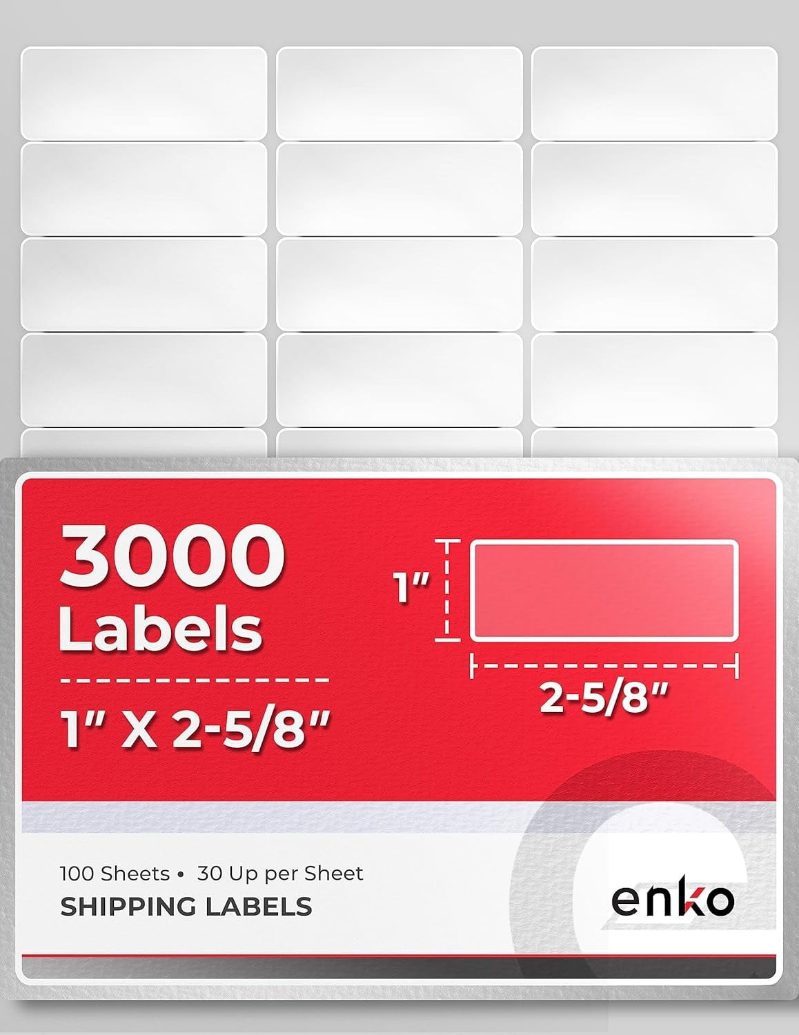 enKo 2 x 4 Inch Label - White Blank - 10 Up Address Mailing Labels for ...