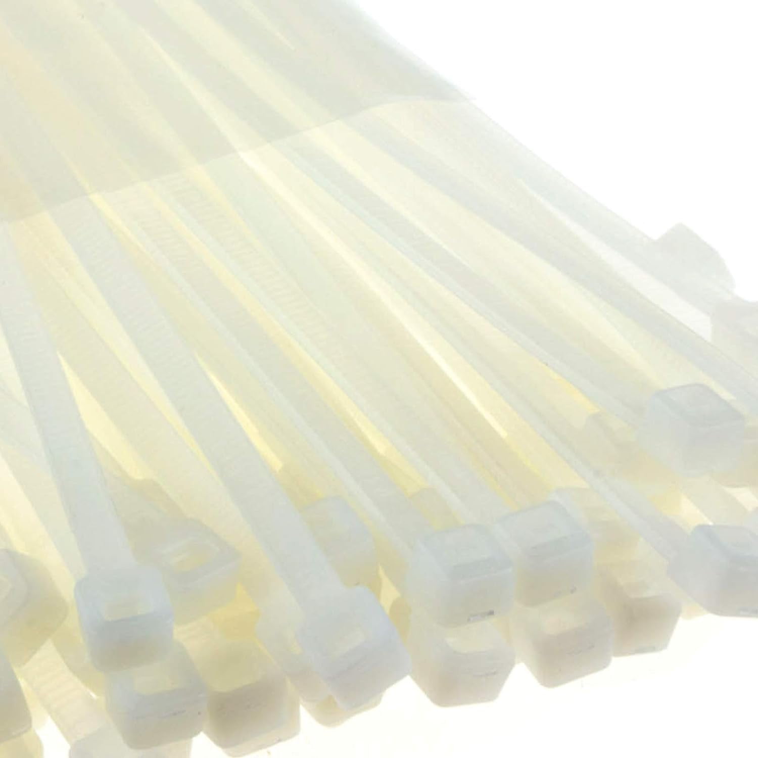 enTie Natural White Cable Ties 3.6mm x 300mm Nylon 66 UL Approved [50 ...