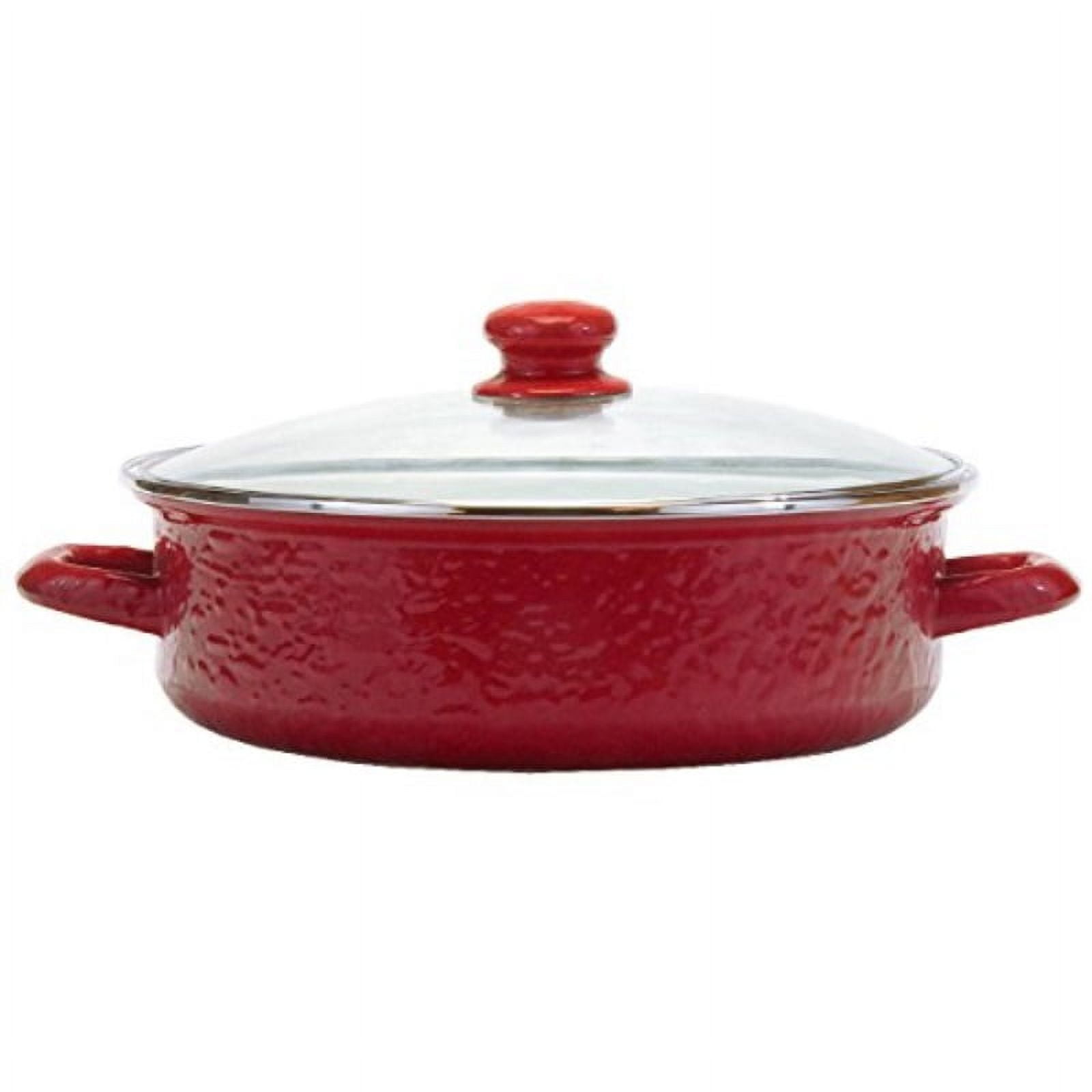 enamelware - small saute pan - white on white texture pattern - Walmart.com