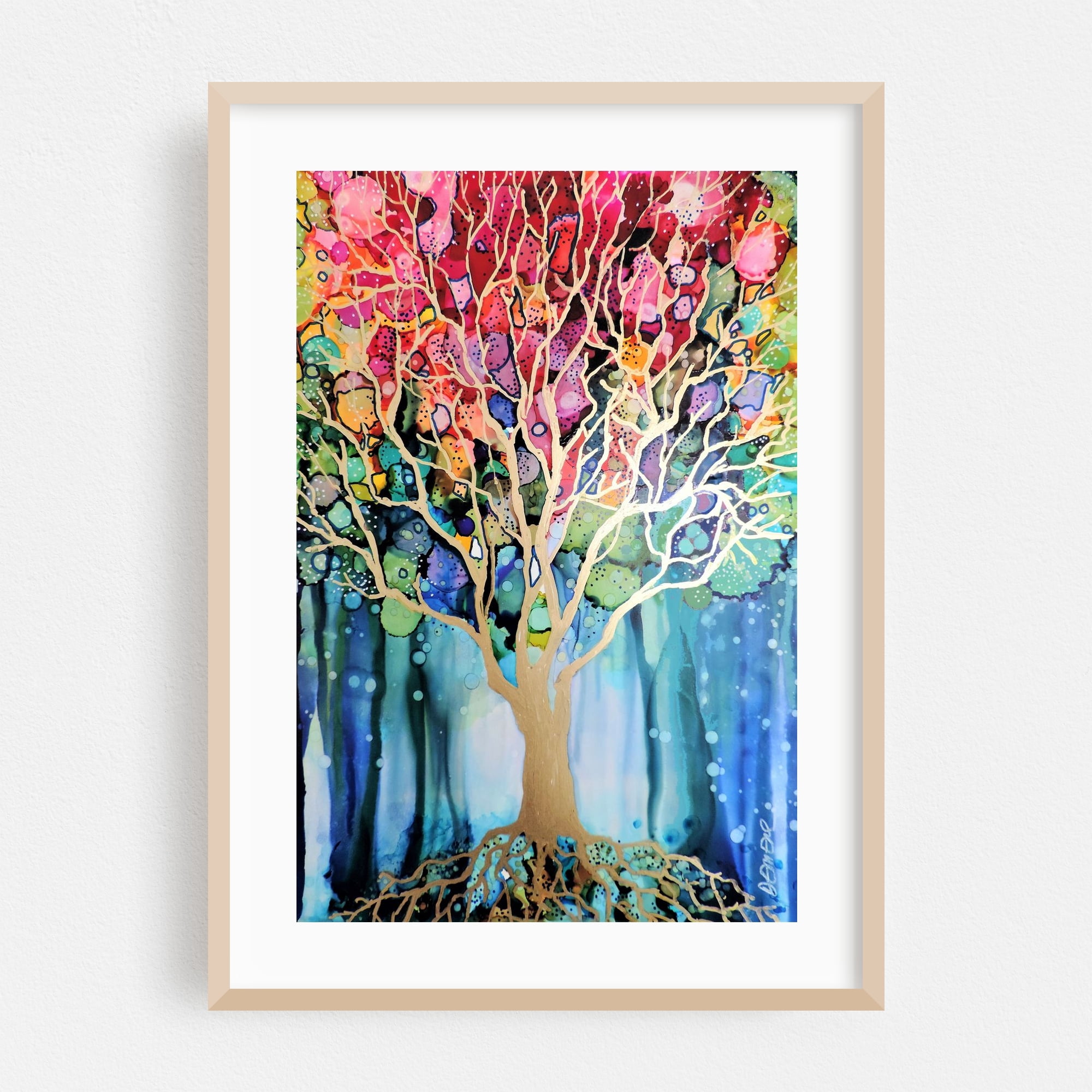 encore debout - Painting Abstract Nature Modern Art Psychedelic ...