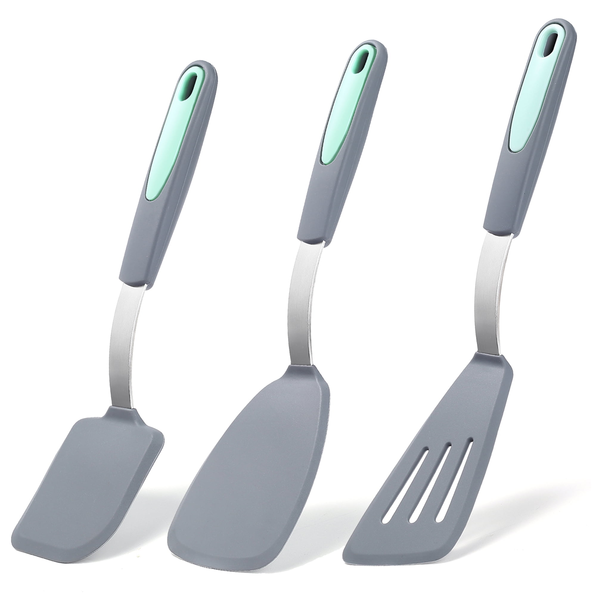 To encounter 3 Pieces Silicone Spatula Set, Heat Resistant Flexible ...