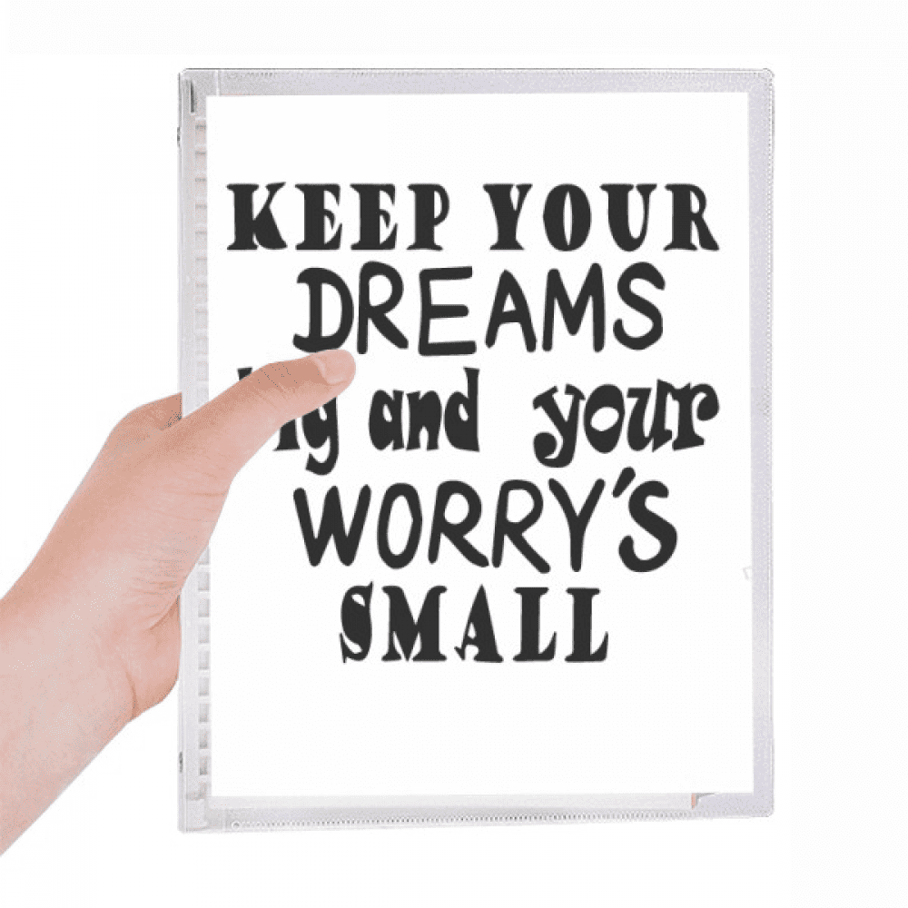 english word design dream and worry notebook loose diary refillable ...