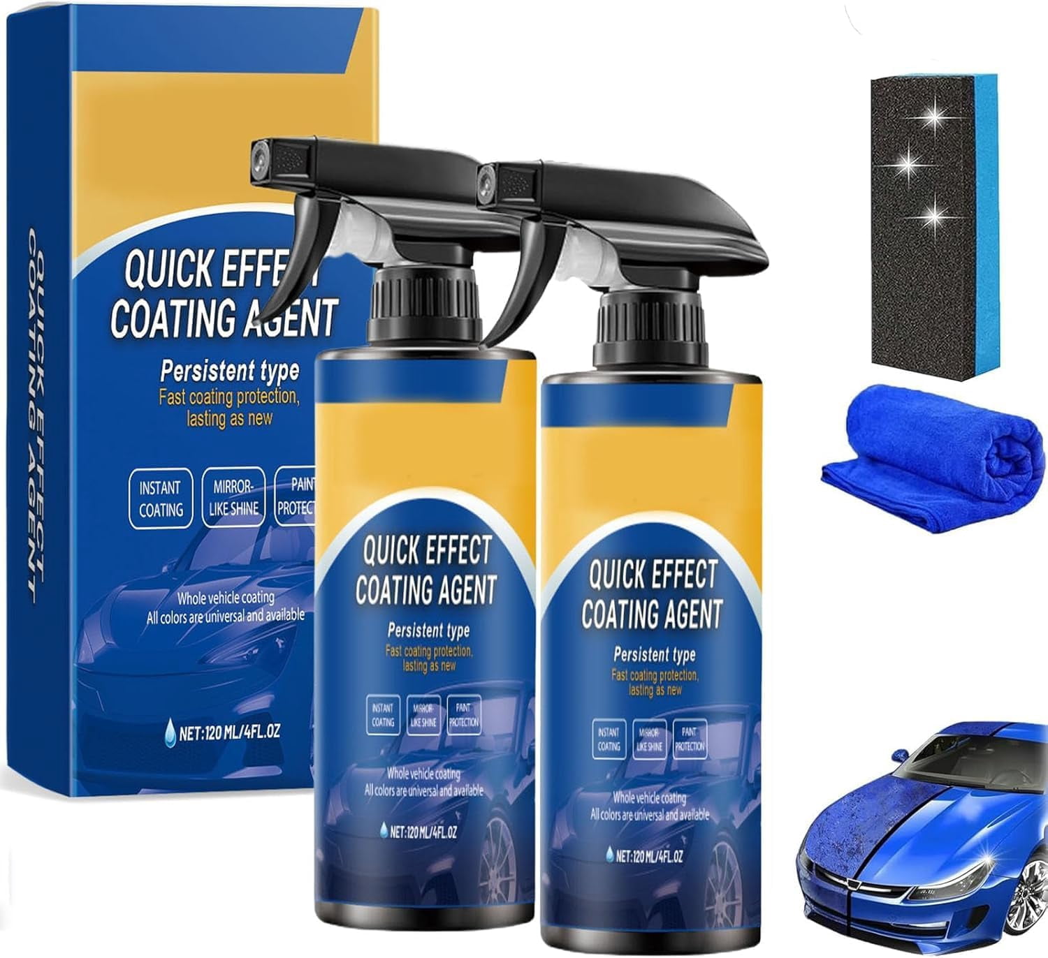 enkfyh 3 in 1 High Protection Quick Car Coating Spray, Advanced Car ...