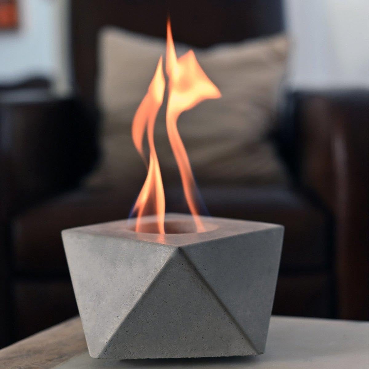 enshijinzi Gray Hex Tesla Tabletop Fire Pit - Smokeless Odorless Fire ...
