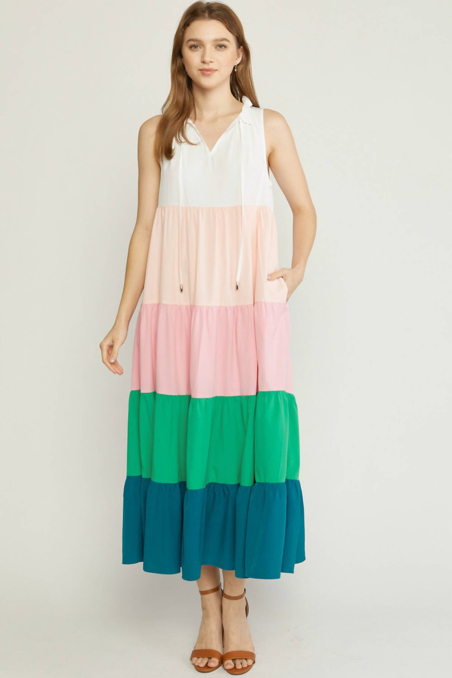 Entro Colorblock Maxi Dress - Walmart Business Supplies