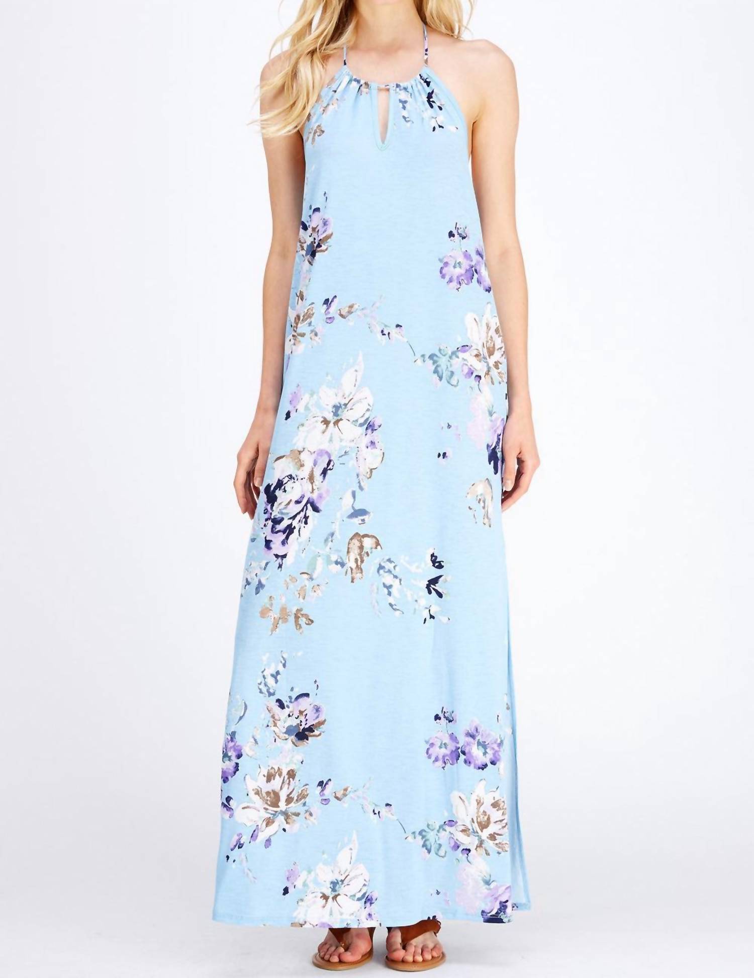 entro Floral Halter Maxi Dress - Walmart.com