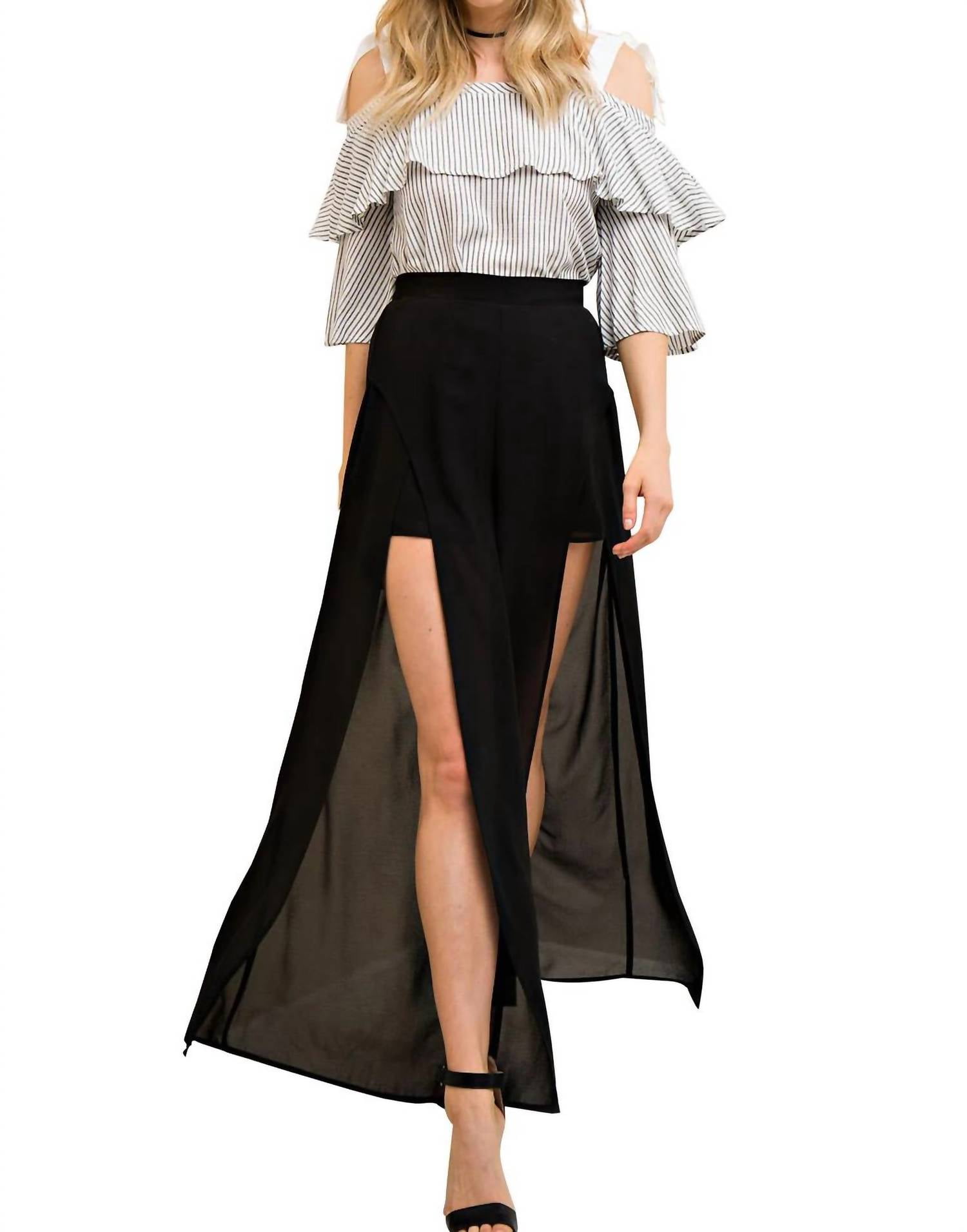 Entro Solid Slit Maxi Short Pant - Walmart.com