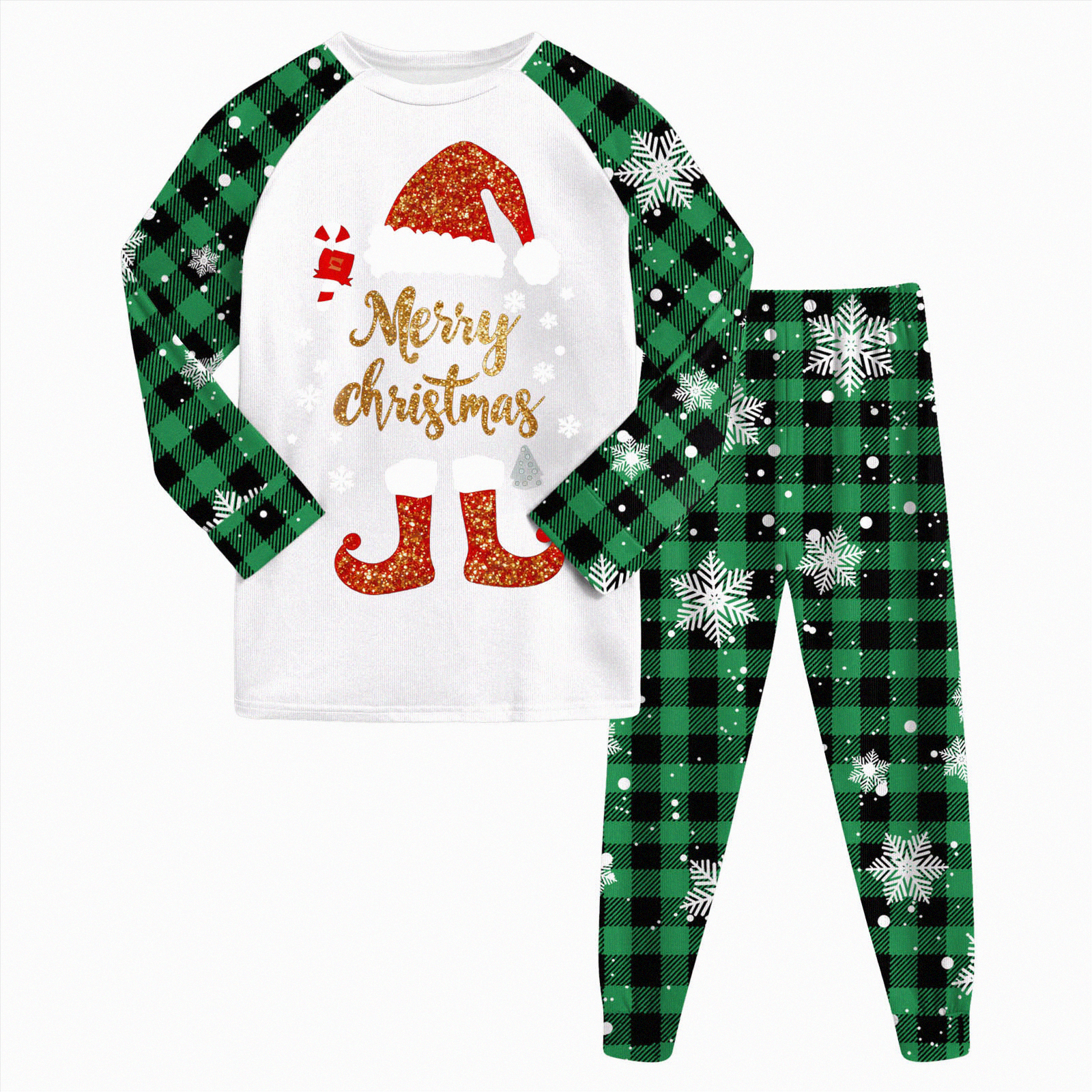 enyan Ba'by Gi'rl Christmas Pajamas Christmas Pajamas for Family Long ...