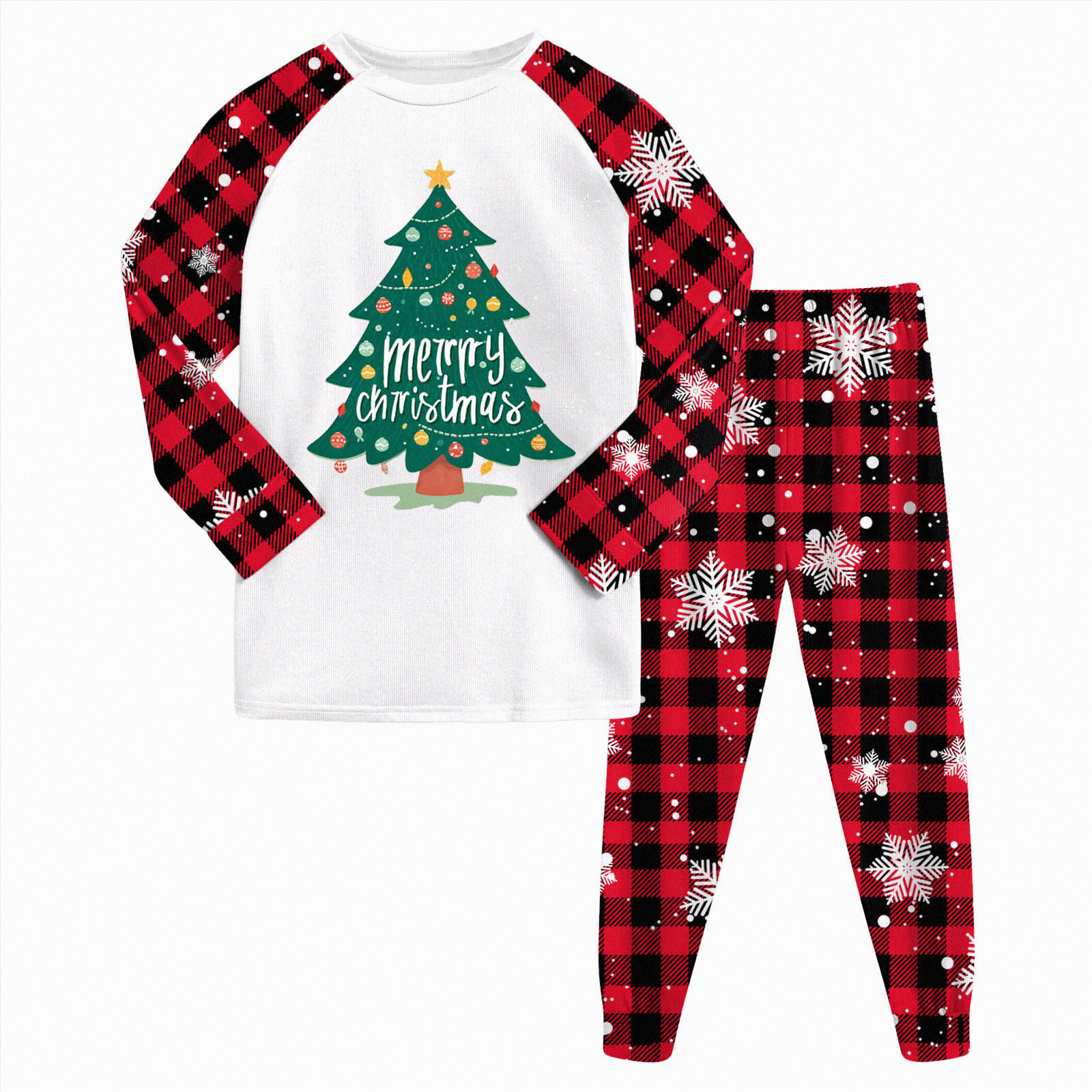 enyan Big Gi'rls Pajamas Ki'ds 2 Piece Snug Fit Christmas Pajamas Sets ...