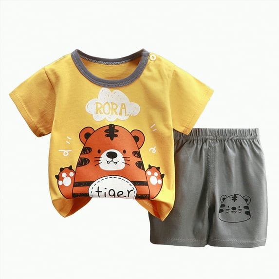 enyan Boy Baby Clothes Boys Summer Color Block Outfits 3 6 9 12 18 24 ...