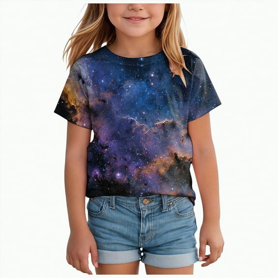 enyan Carnival Girls T Shirts Loose Fit Crewneck Short Sleeve Tops ...