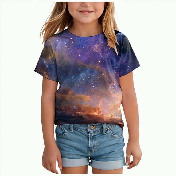 enyan Carnival Shirt for Girls Girls Short Sleeve T Shirts Summer Tops ...
