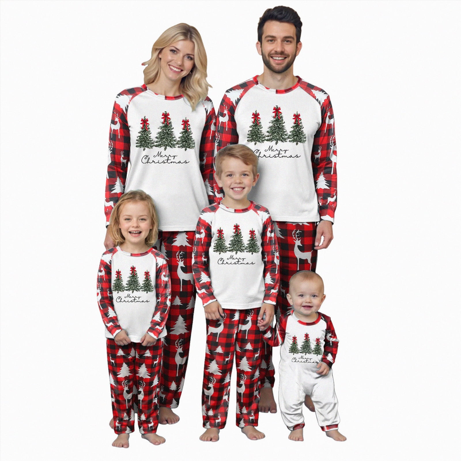 enyan Christmas Pajamas Family Holiday Santa Claus Sleepwear Xmas PJS ...