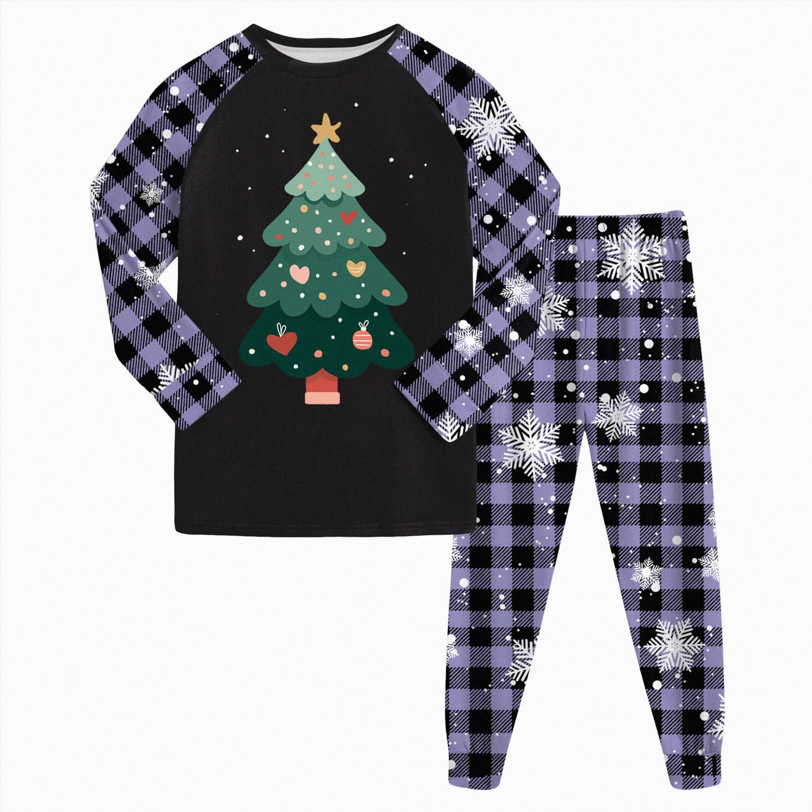enyan Christmas Pajamas for Ki'ds Little Big Gi'rls Pajamas Set Long ...