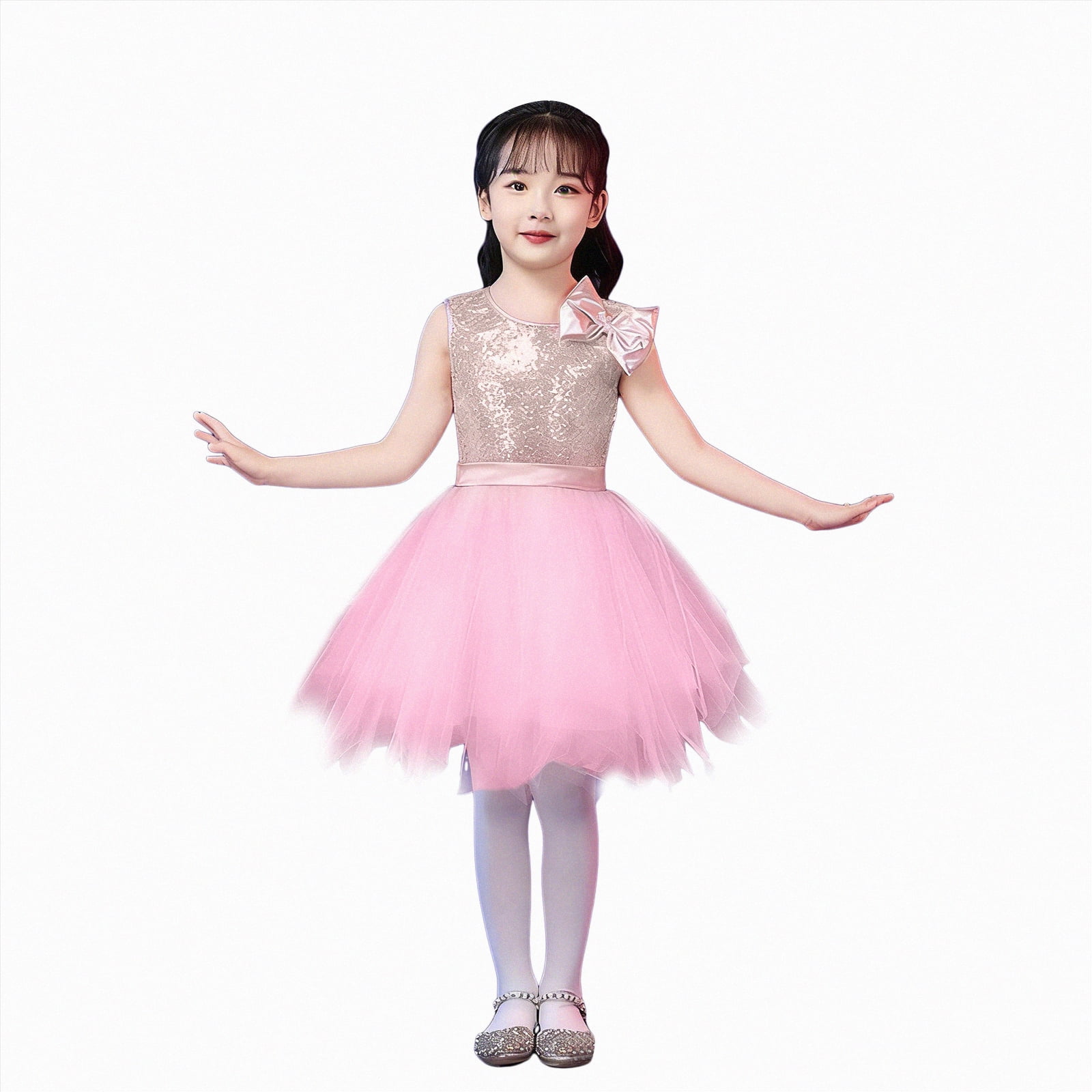 enyan Dresses Girls Girls Knit Dresses Puff Long Sleeve Fall Winter ...