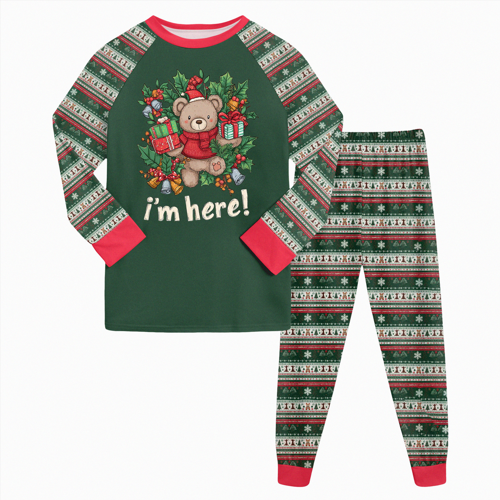 enyan Gi'rls Pj Sets Christmas Pajamas for Family Long Sleeve Cartoon ...