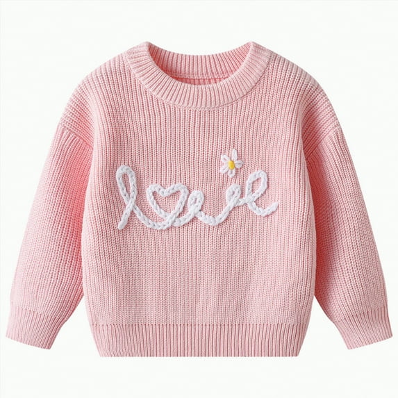 enyan Girl Boy Knit Sweater Round Neck Long Sleeve Pullover Sweatshirt ...