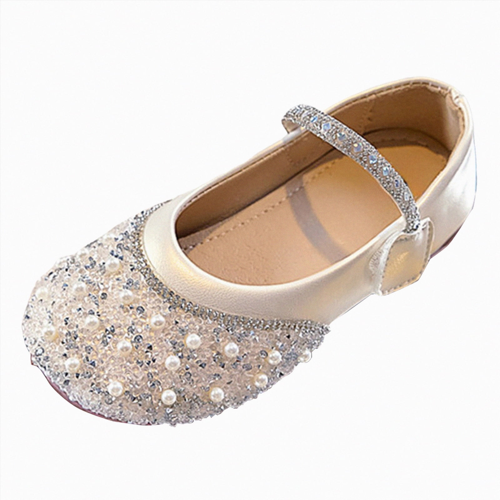 enyan Girl's Dress Shoes Mary Jane Glitter Low Heel Wedding Party ...