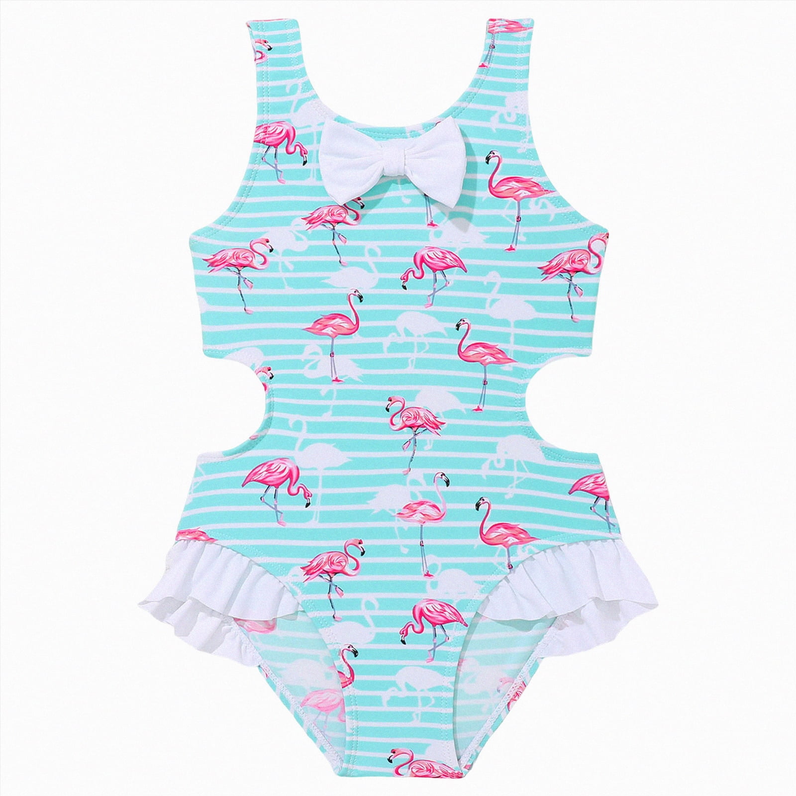enyan Girls One Piece Swimsuit Cut Out Bathing Suits Summer Swim Suit ...