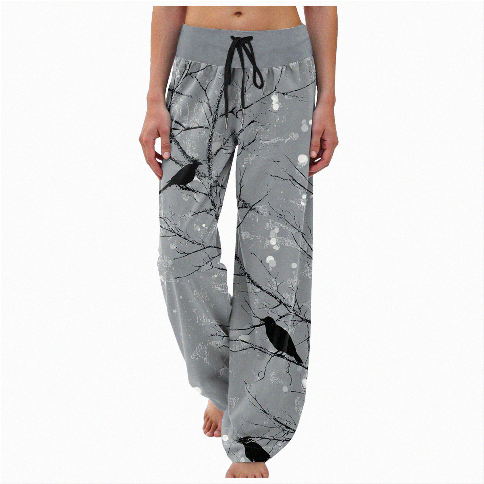 enyan Halloween Pajama Pants Women's Halloween Printed Wide Leg Casual ...