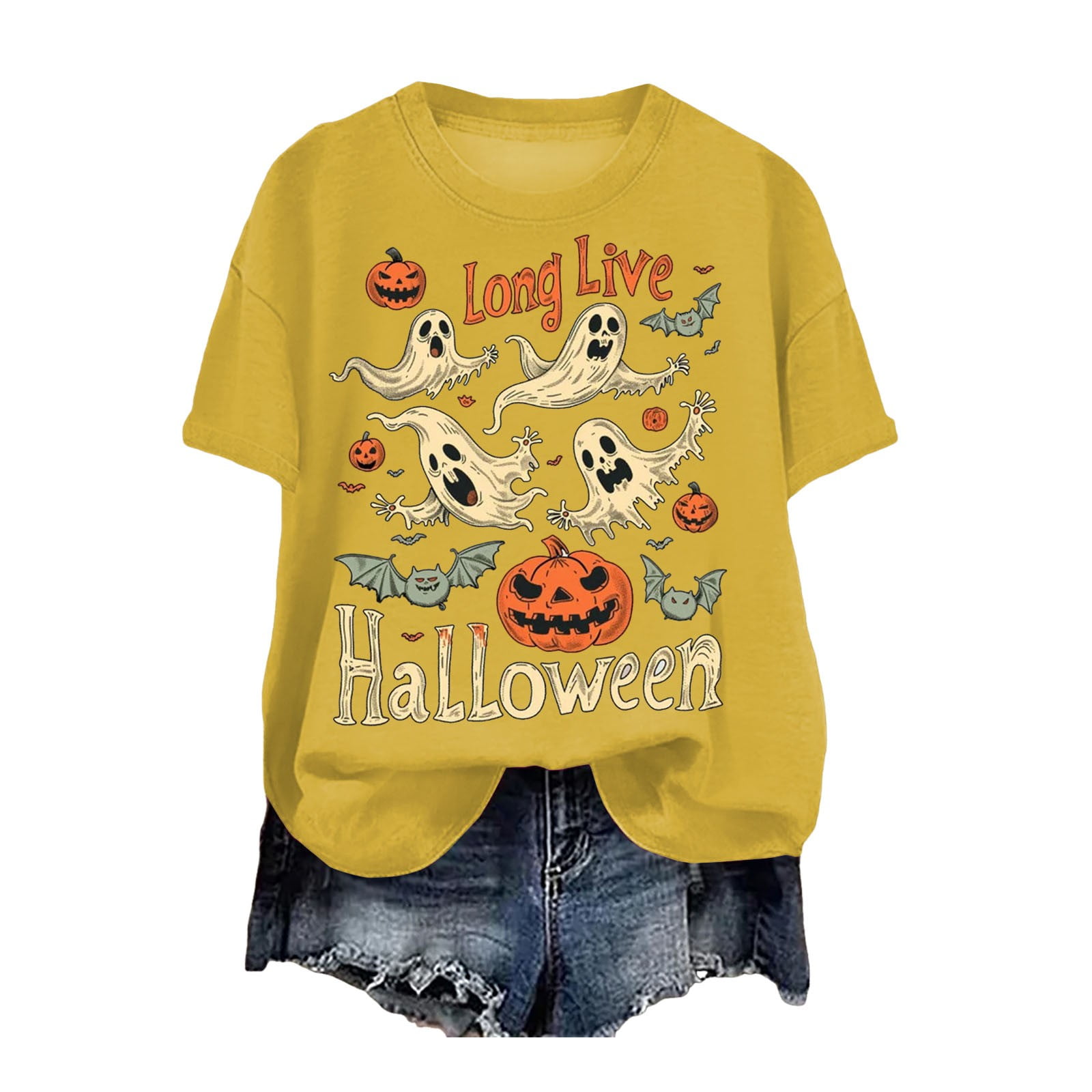 enyan Halloween T Shirt Halloween Shirts for Women Boo T Shirt Cute ...