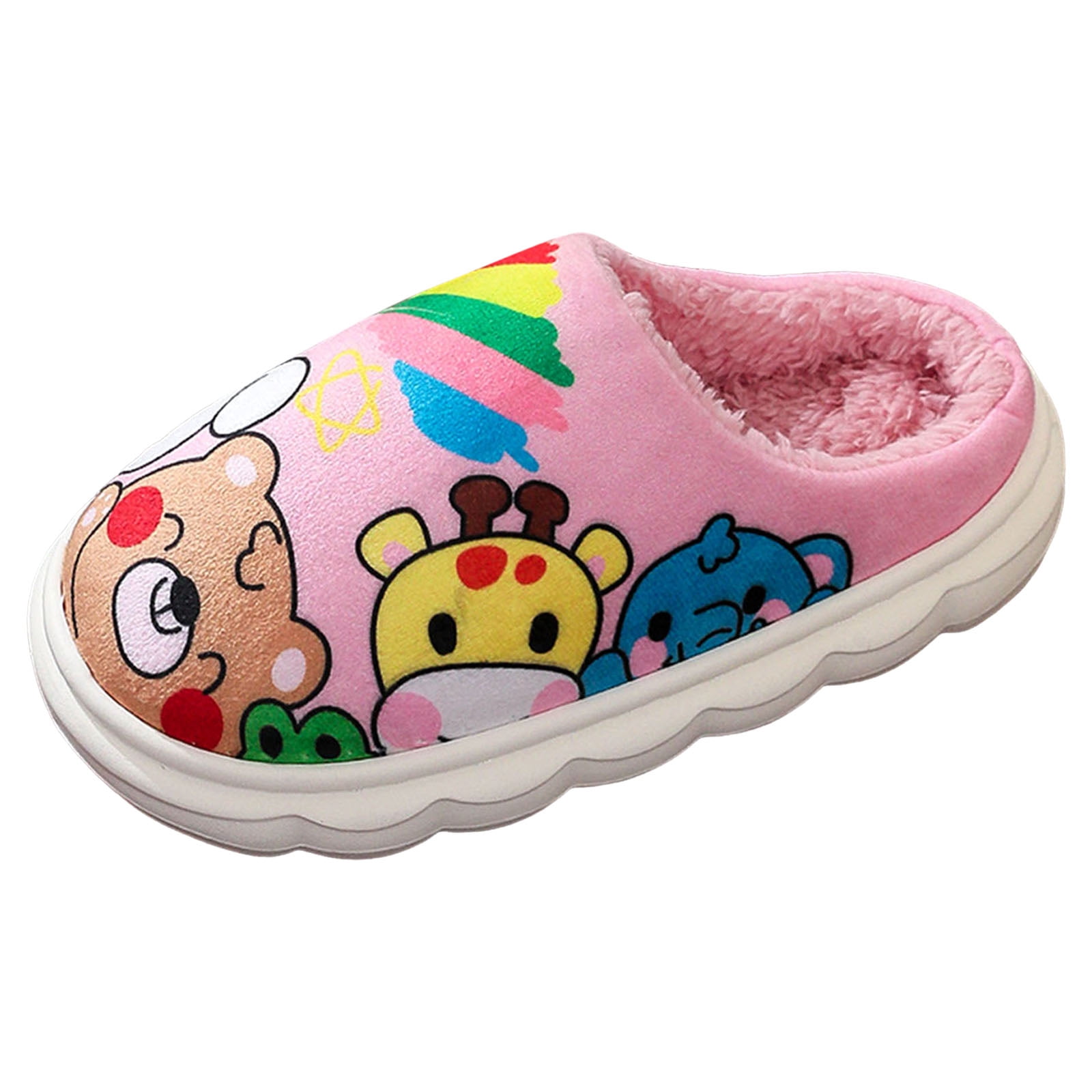 enyan House Slippers for Kids Slippers with Rubber Soles for Girls Boys ...