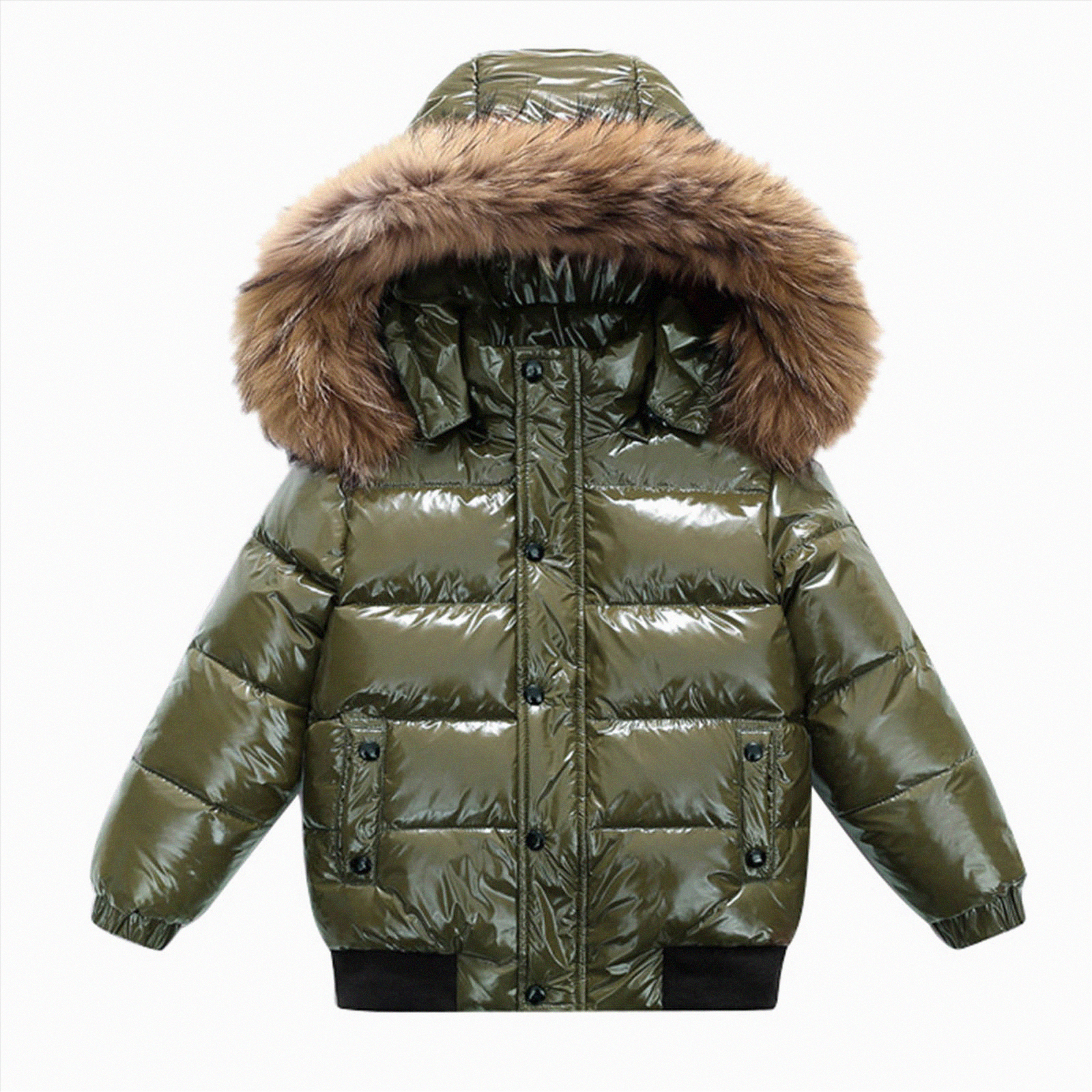 enyan K'ids Jacket K'ids Big B'oys Winter Puffer Jacket with Hood Warm ...