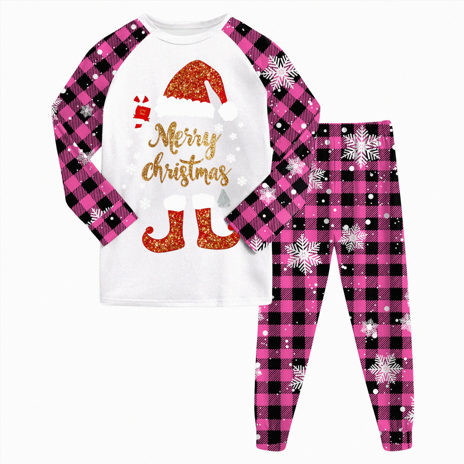 enyan Ki'ds Christmas Pj'S Child Christmas Ki'ds Outfit Sets Cozy ...