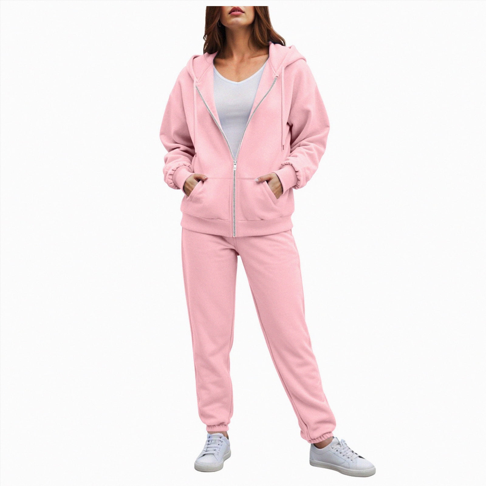 enyan Sweatsuits Women 2 Piece Outfits Two Piece Crewneck Sweatshirts ...