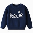 enyan Toddler Baby Boy Girl Knit Sweater Letter Embroidery Crew Neck ...