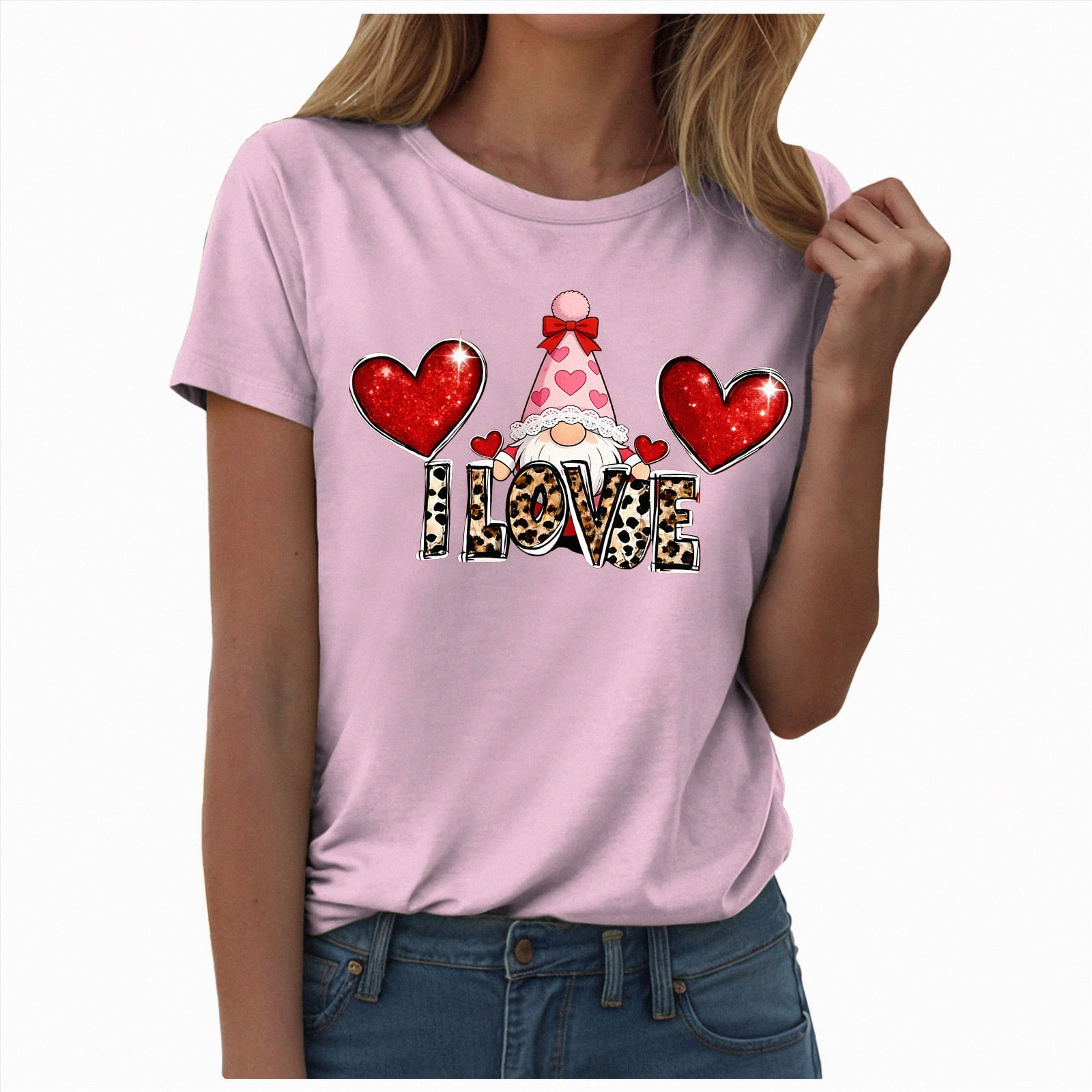 enyan Valentine's Day Women's Tshirt Womens Summer Tops T Shirts ...