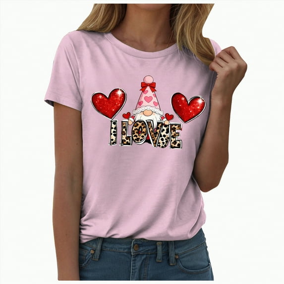 enyan Valentine's Day Women's Tshirt Womens Summer Tops T Shirts ...