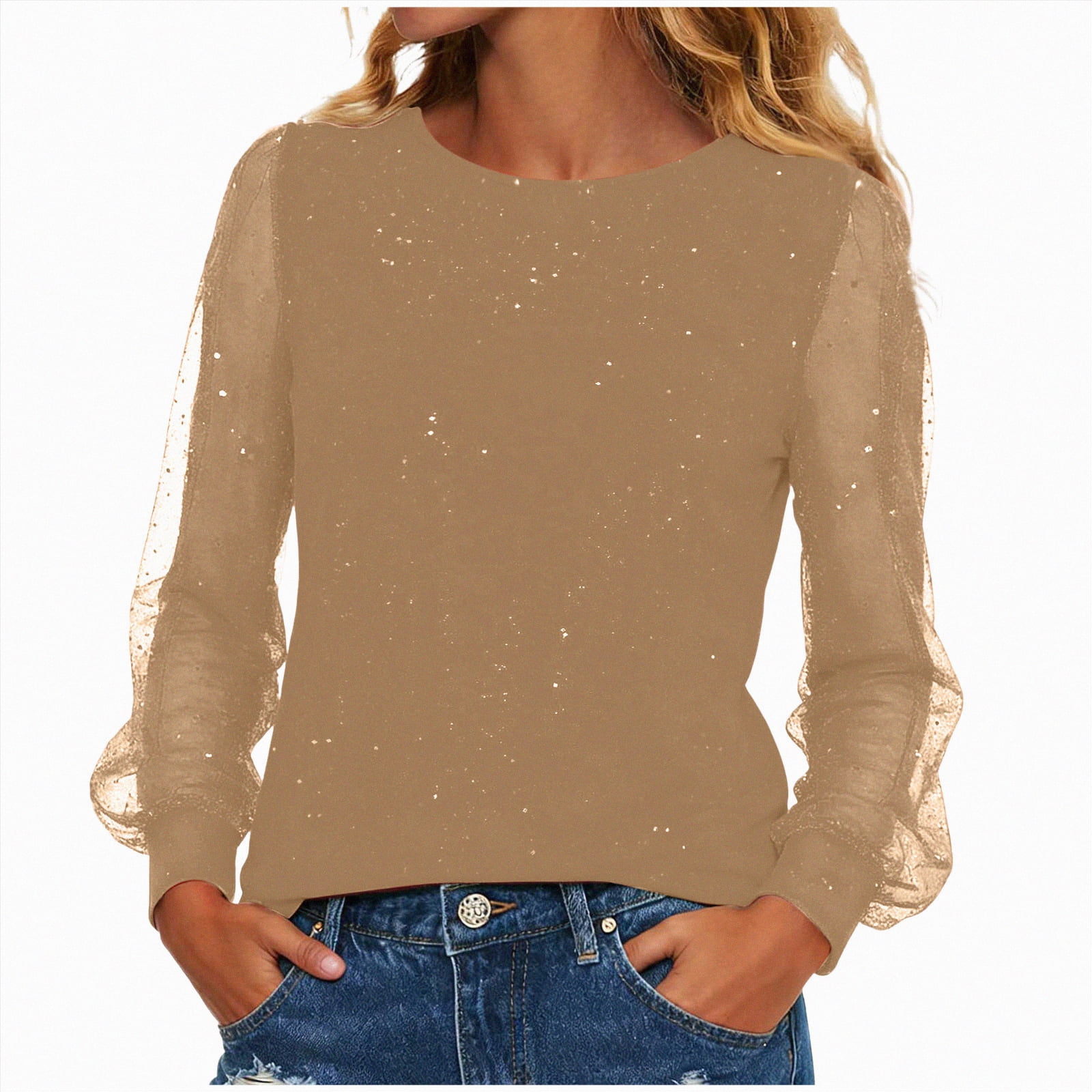 enyan Women Tops Women's Long Sleeve Shirts 2025 Fall Fashion Dressy ...