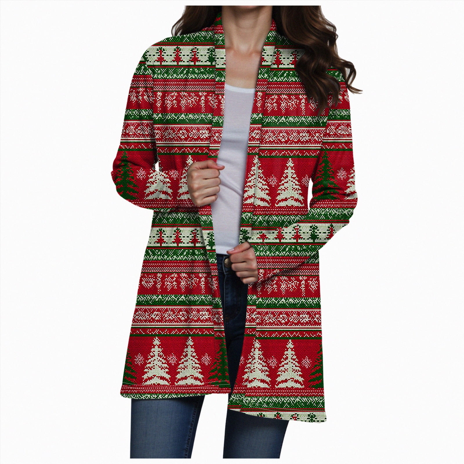 enyan Women's Chunky Knit Open Front Sweater Long Sleeve Button Loose ...