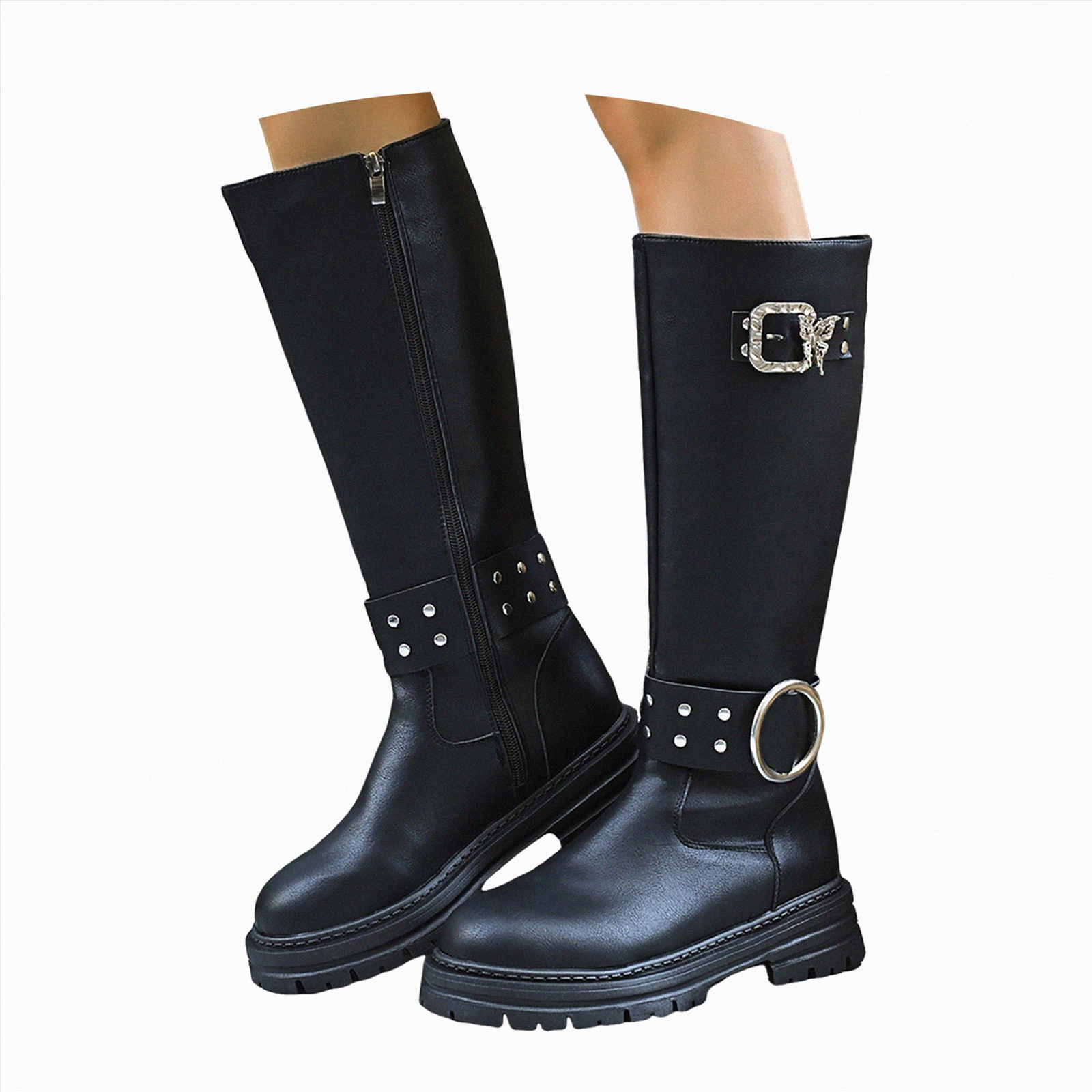 enyan Women's Knee High Boots Fashion Comfortable Riding Boots for ...