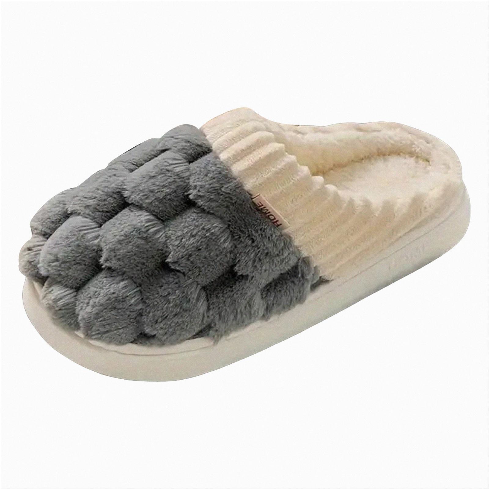 enyan Women's Slip on Fuzzy Slippers House Slippers Outdoor Indoor Warm ...