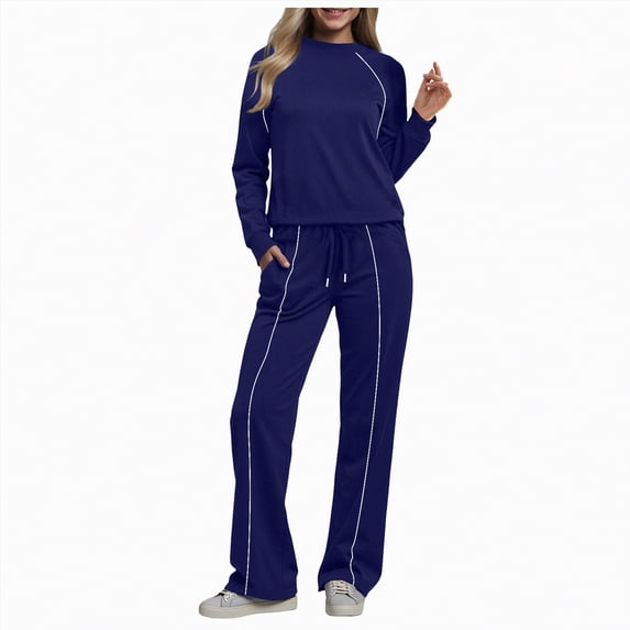 enyan Womens Sweatsuits 2 Piece Set 2 Piece Lounge Sweat Sets Fall ...