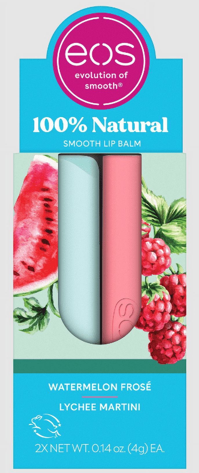 Eos 100% Natural & Organic Lip Balm Sticks- Variety Pack | 0.14 oz | 4 ...