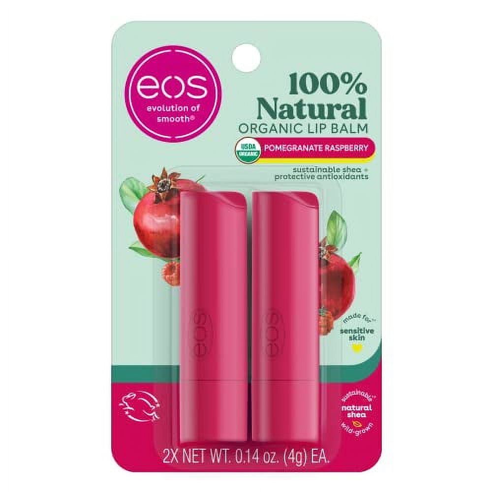 eos 100% Natural & Organic Lip Balm- Pomegranate Raspberry ...