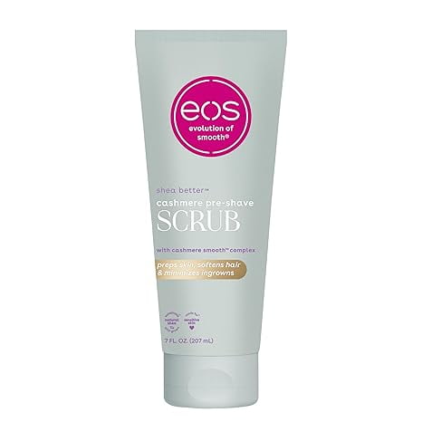 eos Cashmere Skin Collection Pre-Shave Scrub- Vanilla Cashmere Scented ...